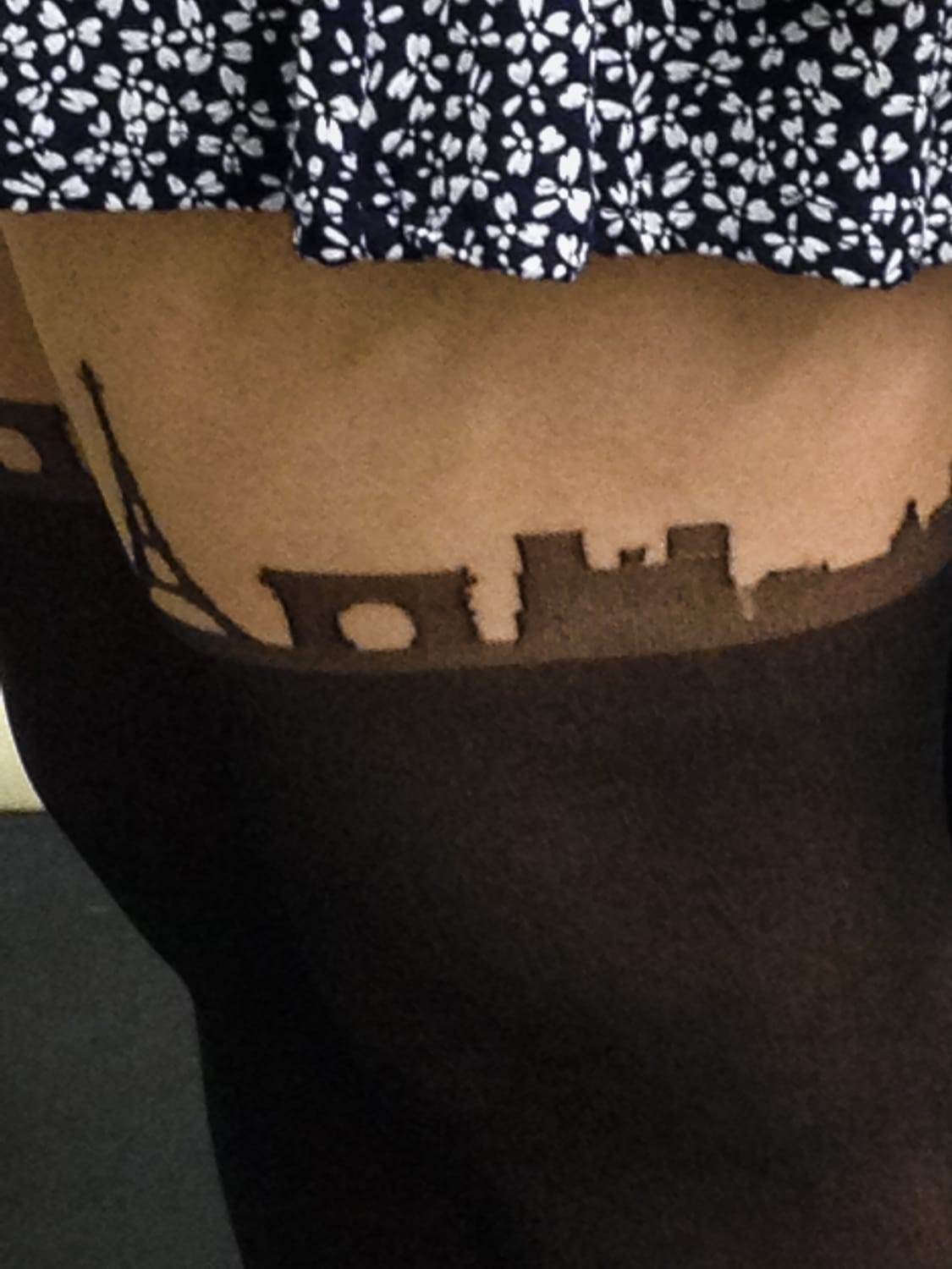 fashion bits: woman with paris skyline tights - MISH AMINOFF